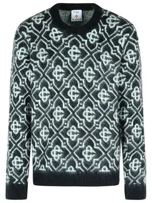 Casablanca Mohair Blend Sweater - Black