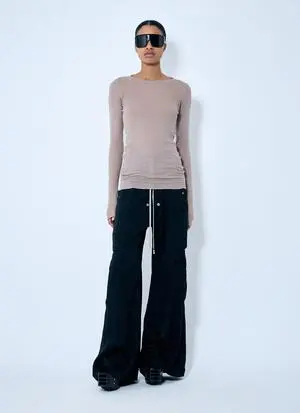 Rick Owens Rib Long Sleeve T-shirt - Cream