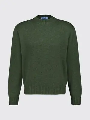 Prada Recycled Cashmere Crew-neck Pullover - Green