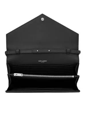 Saint Laurent Classic Cassandre Chain Clutch - Black