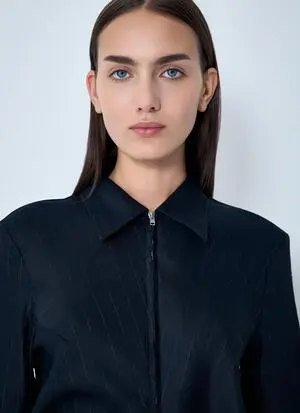 Our Legacy Slim Zip Shirt - Black