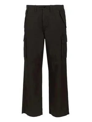 Burberry Cotton Twill Cargo Trousers - Black
