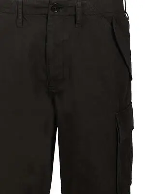 Burberry Cotton Twill Cargo Trousers - Black