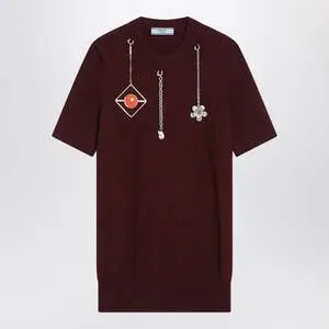 Prada Wool Sweater With Charms - Red