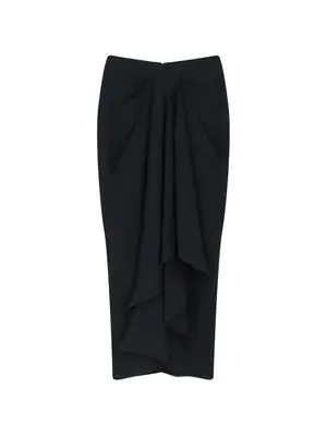 Givenchy Draped Pencil Skirt - Black