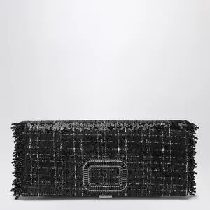 ROGER VIVIER Pilgrim Clutch Bag With Micro Sequins - Black