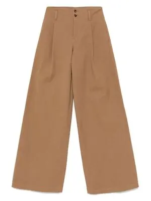 Chloé Cotton Wide-leg Trousers - Multicolor