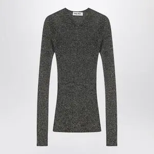 Miu Miu MIU MIU Lurex Long-Sleeve Sweater Multicolor