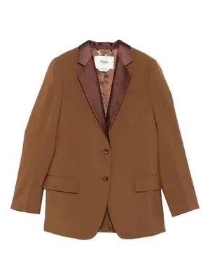 Fendi Wool Single-breasted Jacket - Multicolor