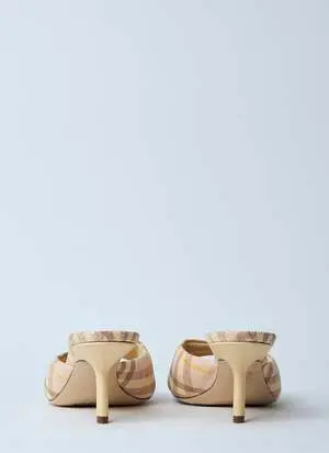 Burberry Check Heeled Mules