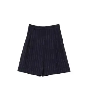 Max Mara Tailored Pinstriped Shorts - Blue