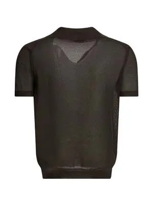 TOM FORD Knitted Polo Shirt - Brown