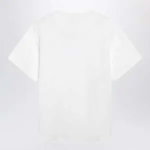 Attico Oversized Cotton Jersey T-shirt With Cutout Hem - White