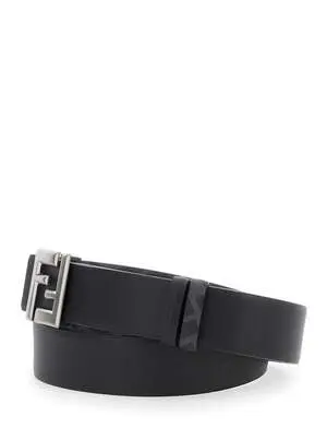 Fendi Reversible Belt With Ff Buckle In Leather For