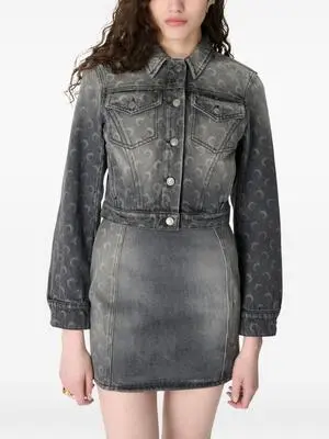 MARINE SERRE Moon Denim Jacket - Multicolor