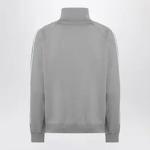 Miu Miu Grey/green Zip Sweatshirt In Technical Knit
