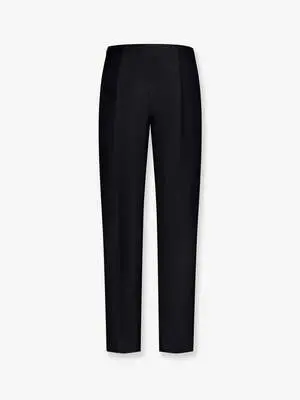 TOTEME Slim Evening Wool And Silk Trousers - Black