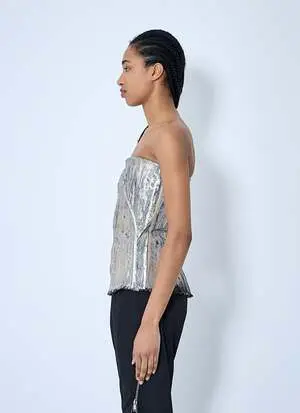Rick Owens Denim Bustier Top