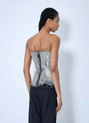 Rick Owens Denim Bustier Top