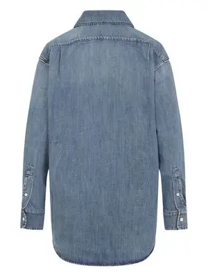 Miu Miu Suede And Denim Shirt