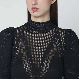 Isabel Marant Étoile Dahara Openwork Knit Top - Black