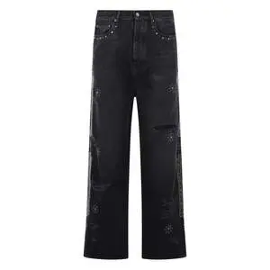 Amiri Denim Wide-leg Jeans - Black