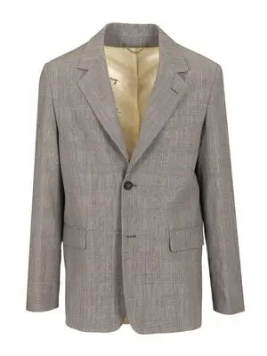 GOLDEN GOOSE Prince Of Wales Wool Jacket - Gray