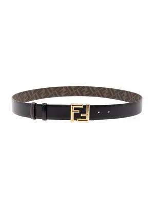 Fendi Reversible Ff Buckle Leather Belt - Multicolor