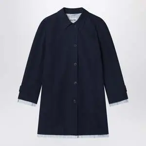 Miu Miu Cotton Overcoat - Blue