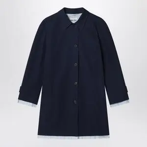 Miu Miu Cotton Overcoat - Blue