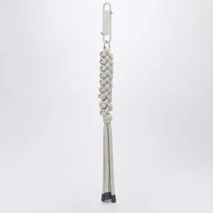 Moncler Rick Owens Interwoven Key Holder In Pearl Color - Cream