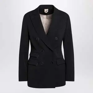 Max Mara Double-breasted Wool Jacket - Blue