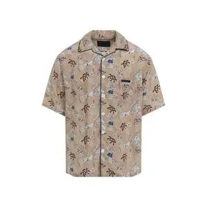 Prada Prada Viscose And Silk Shirt Men Multicolor