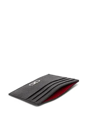 FERRAGAMO Cardholder 'revival' With Gancini Buckle On The Front In Black Leather For - Multicolor
