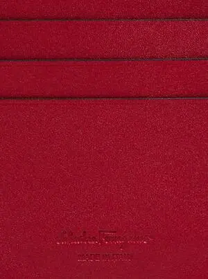 FERRAGAMO Cardholder 'revival' With Gancini Buckle On The Front In Black Leather For - Multicolor