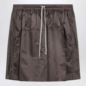 Moncler Rick Owens Mud-colored Drawstring Kilt Shorts - Brown