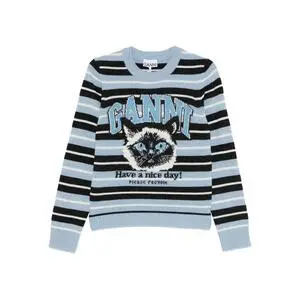 GANNI Tops T-shirts & Jerseys - Blue