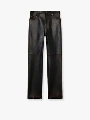GOLDEN GOOSE Peg Leather Trousers - Multicolor