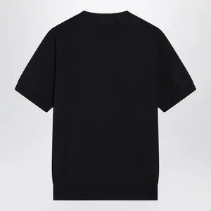 Prada Silk-blend Sweater With Logo - Blue
