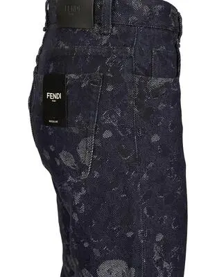 Fendi Falena Drops Jacquard Jeans