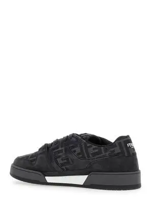 Fendi Sneakers 'match' With Logo Patch On The Tongue And Ff Motif All-over In Grey Leather For - Gray
