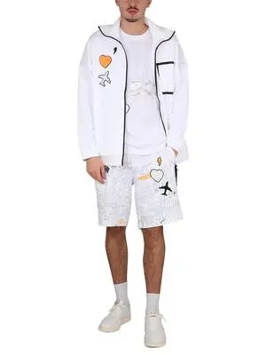 BOSS Logo Sweatshirt With High Neck - White