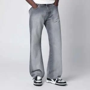 Off-White Grey Washed-effect Jeans - Gray