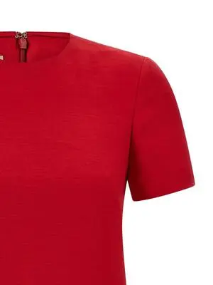 Valentino Garavani Vlogo Signature Wool And Silk Dress - Multicolor
