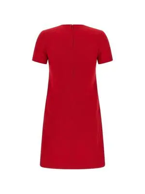 Valentino Garavani Vlogo Signature Wool And Silk Dress - Multicolor