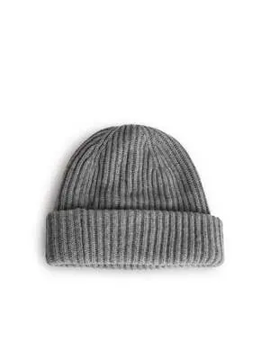 GANNI Wool Blend Beanie - Gray
