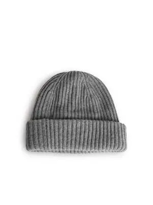 GANNI Wool Blend Beanie - Gray