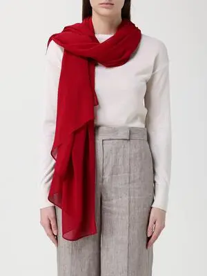 Max Mara Silk Georgette Stole - Red