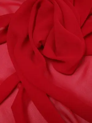 Max Mara Silk Georgette Stole - Red