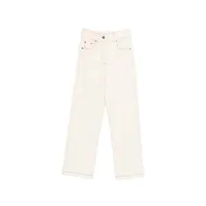 Max Mara Neutrals Trousers Straight Trousers - Cream